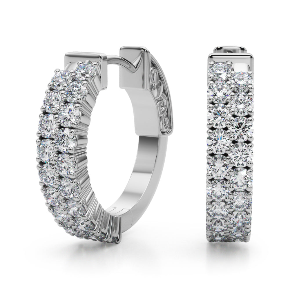 Double Row Hoop Vault Lock Earrings – My Bridal Ring